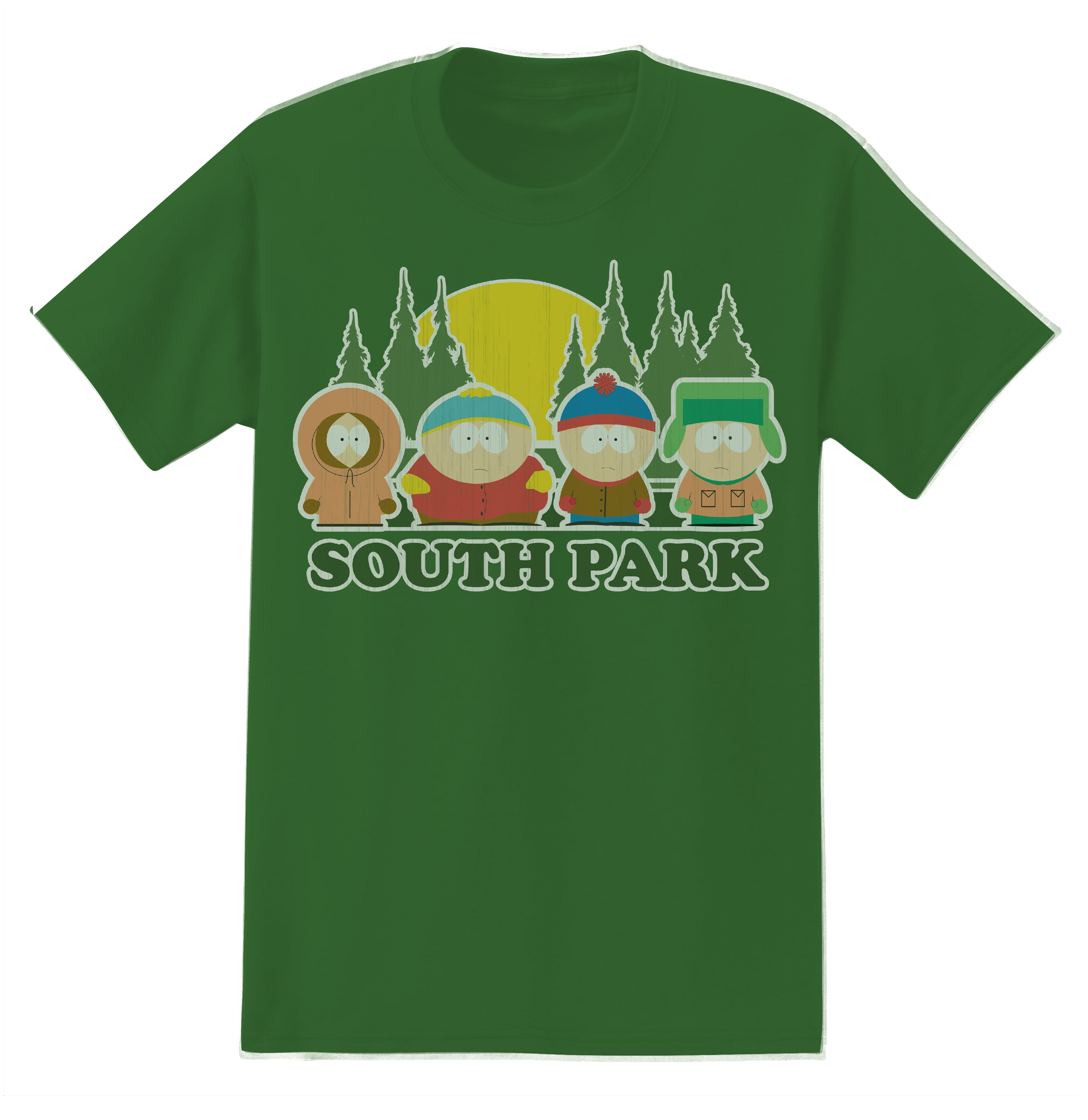 South Park Group Vintage Mens and Womens Short Sleeve T-Shirt (Green, S ...