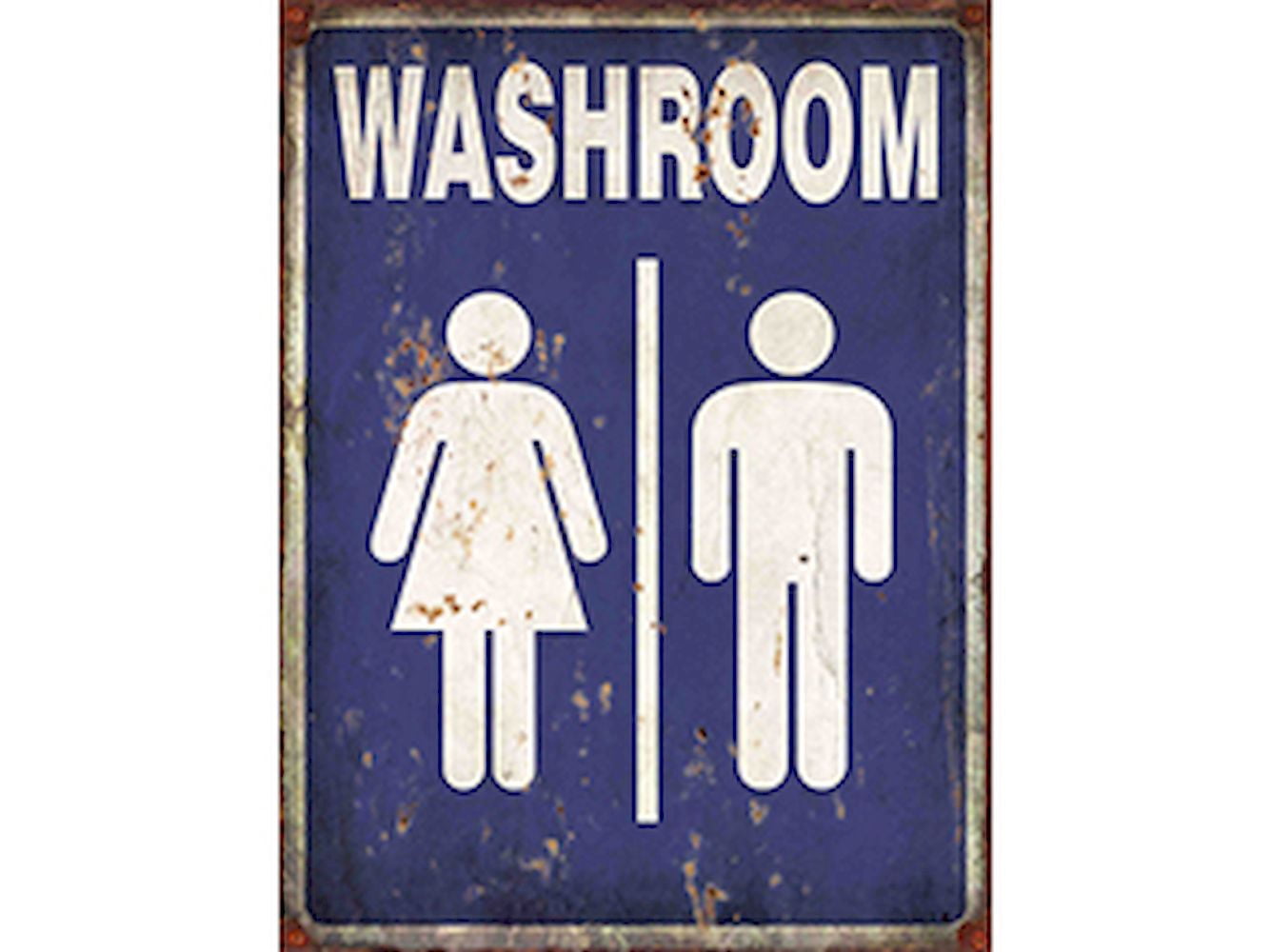 "Washroom" Metal Sign - Walmart.com