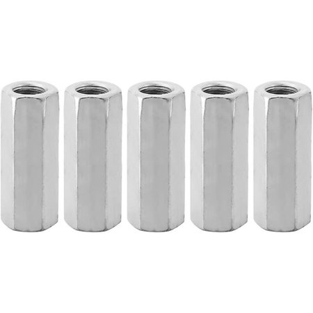 JOYWEI Long Nut Hex Nut Socket Threaded Nut Fasteners Carbon Steel Hex ...
