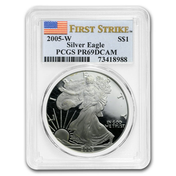 2005-W Proof American Silver Eagle PR-69 PCGS (FS) - Walmart.com