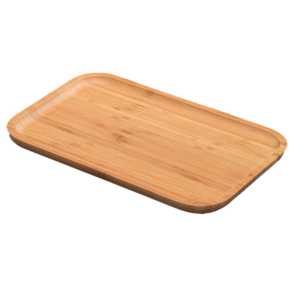 Bamboo Wooden Tray Rectangular Bamboo Tray Plate - Walmart.com