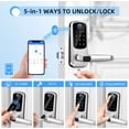Smart Door Lock with Handle,Keyless Entry & Remote Access,Fingerprint ...