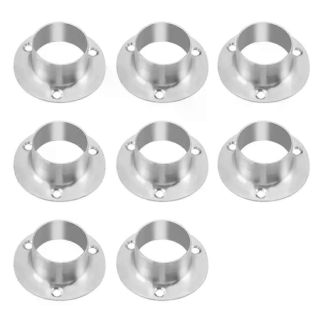 UXCELL 8pcs Wardrobe Pipe Bracket 325mm Dia Wall Mounted Rail Rod ...