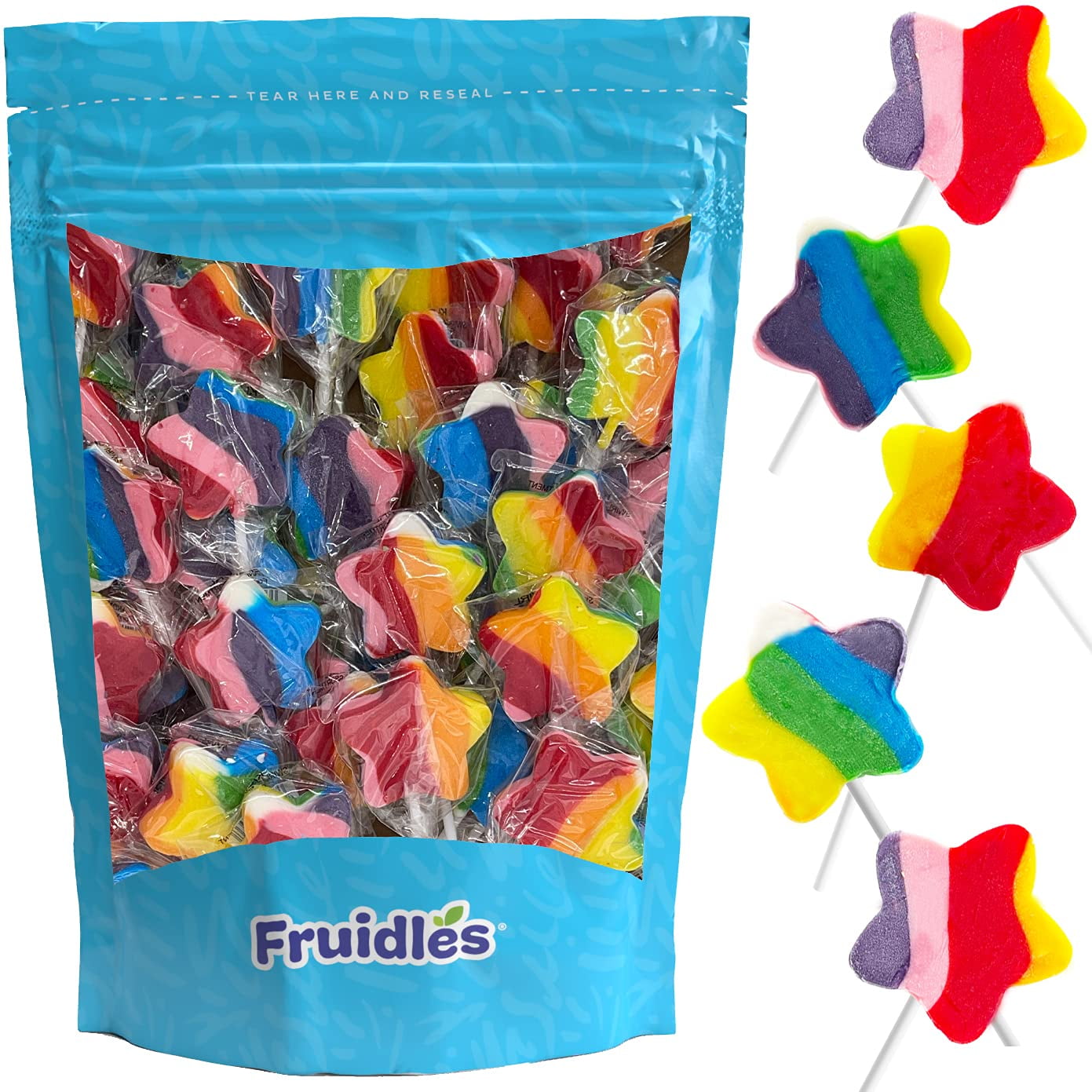 Super Star Lollipop Sucker Candy, Rainbow Star Candies, Mixed Fruit ...