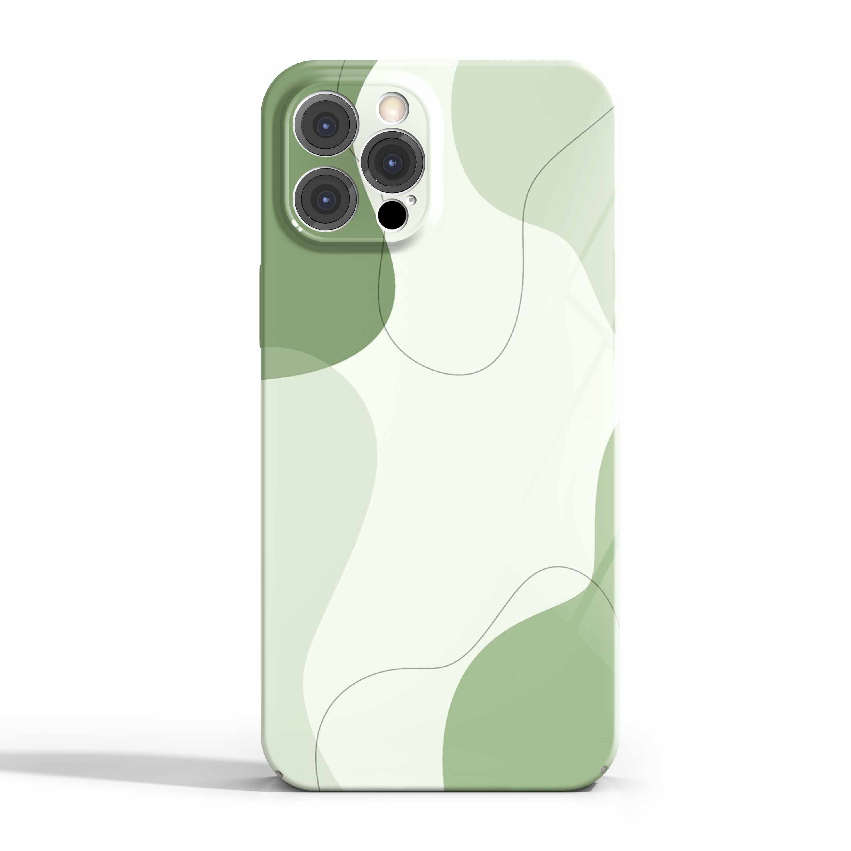 Aesthetic Sage Green Line Art Case Compatible with iPhone 12 Pro Max ...