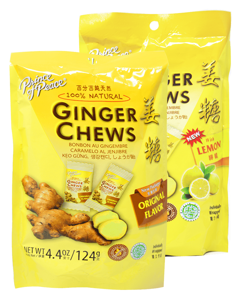 Prince Of Peace Ginger Candy Chews Original + Lemon Flavored - Walmart.com