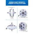 25Nm Double Shaft Magnetic Powder Clutch, 0.6~40KG Roll Up Biaxial ...