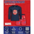 Marvel Spiderman Boys’ Rash Guard Set – Spider-Man Kids’ UPF 50+ Swim ...