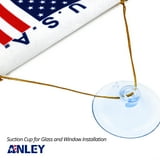 Anley USA Made 4 X 6 Inch Fringy Window Hanging Flag - American Hanging ...