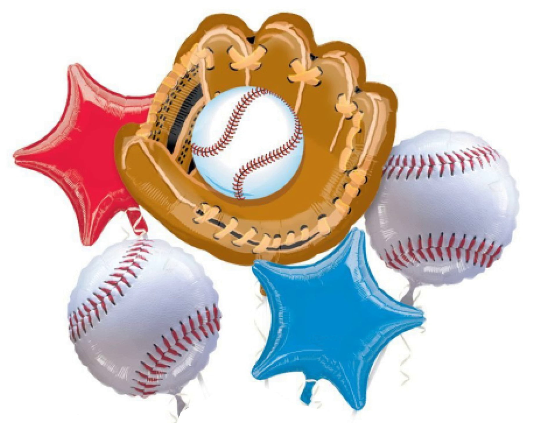 Baseball Balloon Bouquet 5pc - Walmart.com