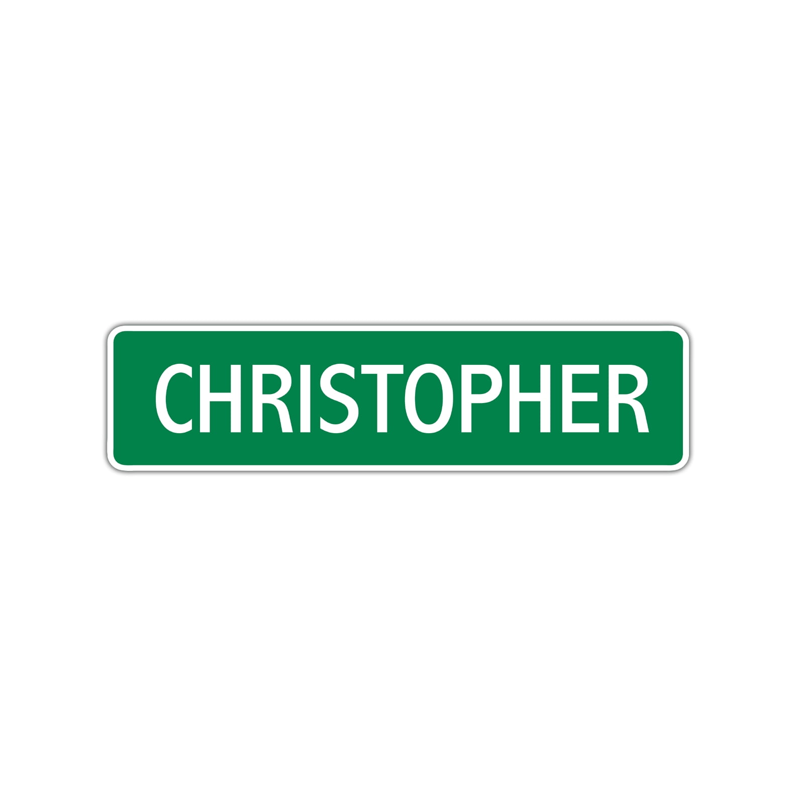 Christopher Boys Letter Printed Label Indoor Outdoor Children Name Wall ...