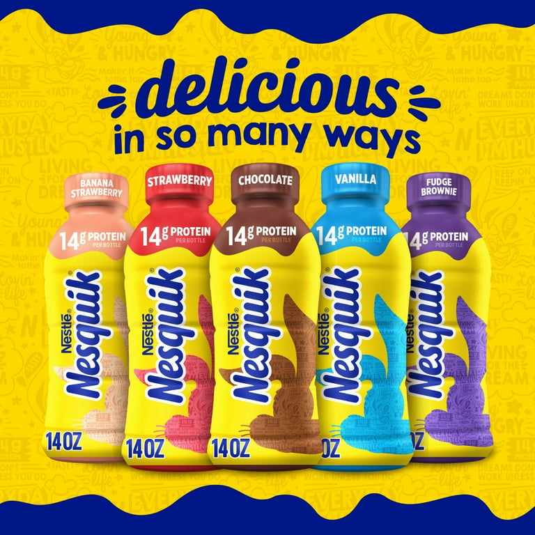 Nestle Nesquik Double Chocolate Low Fat Milk 14 Fl Oz