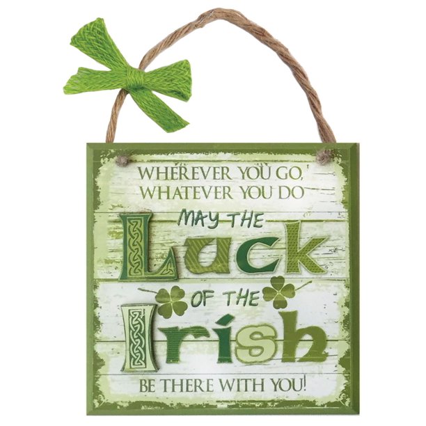 Rustic Ireland Sign - Luck of the Irish - Irish Wooden Plaque 7in x 7in ...