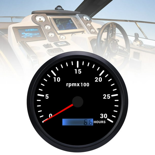 Tachometer Boat RPM Gauge 110mm 4 3 8in Tachometer 7 Color Backlight DC ...