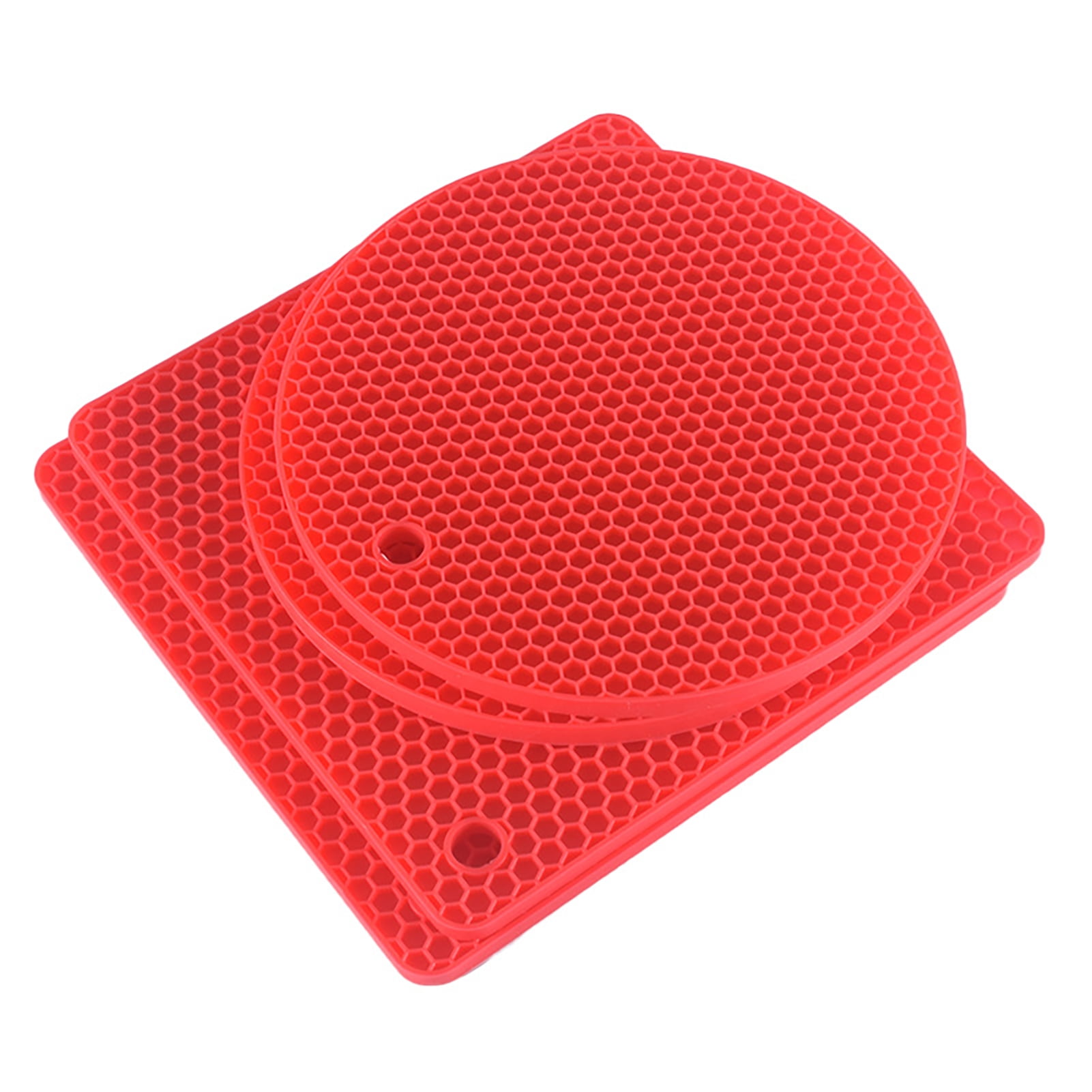 4Pcs/Set Silicone Triangle Mats, Honeycomb Insulation Mat, High ...