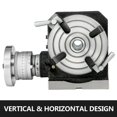 SIHAO Rotary Table 4"(100mm) Horizontal Vertical Milling Table 4-Slot ...