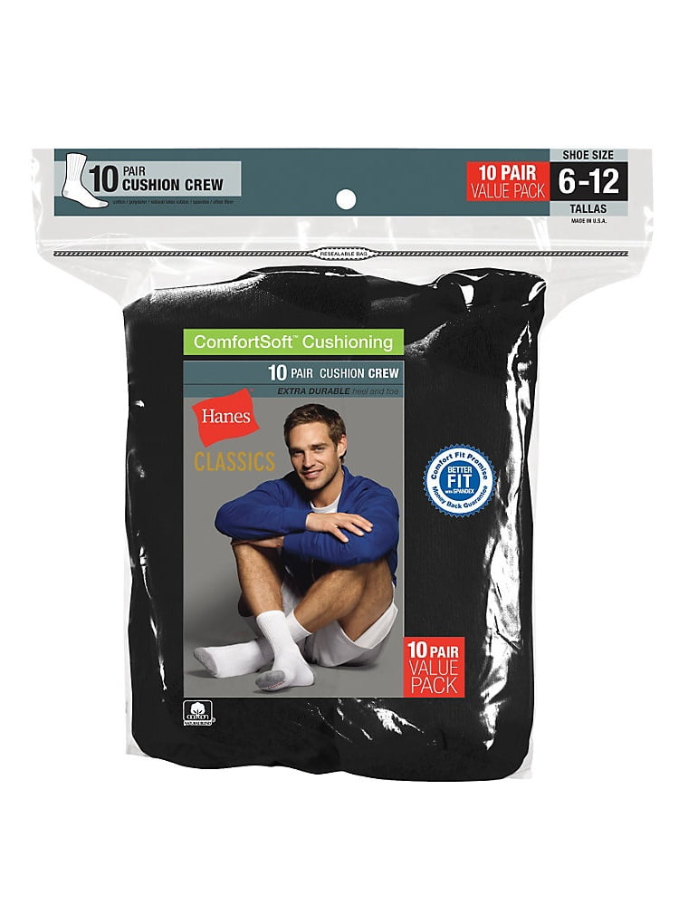 Hanes Classics Men's White Crew Socks 10-Pack - Walmart.com Hanes Classics Men's White Crew Socks 10-Pack - Walmart.com