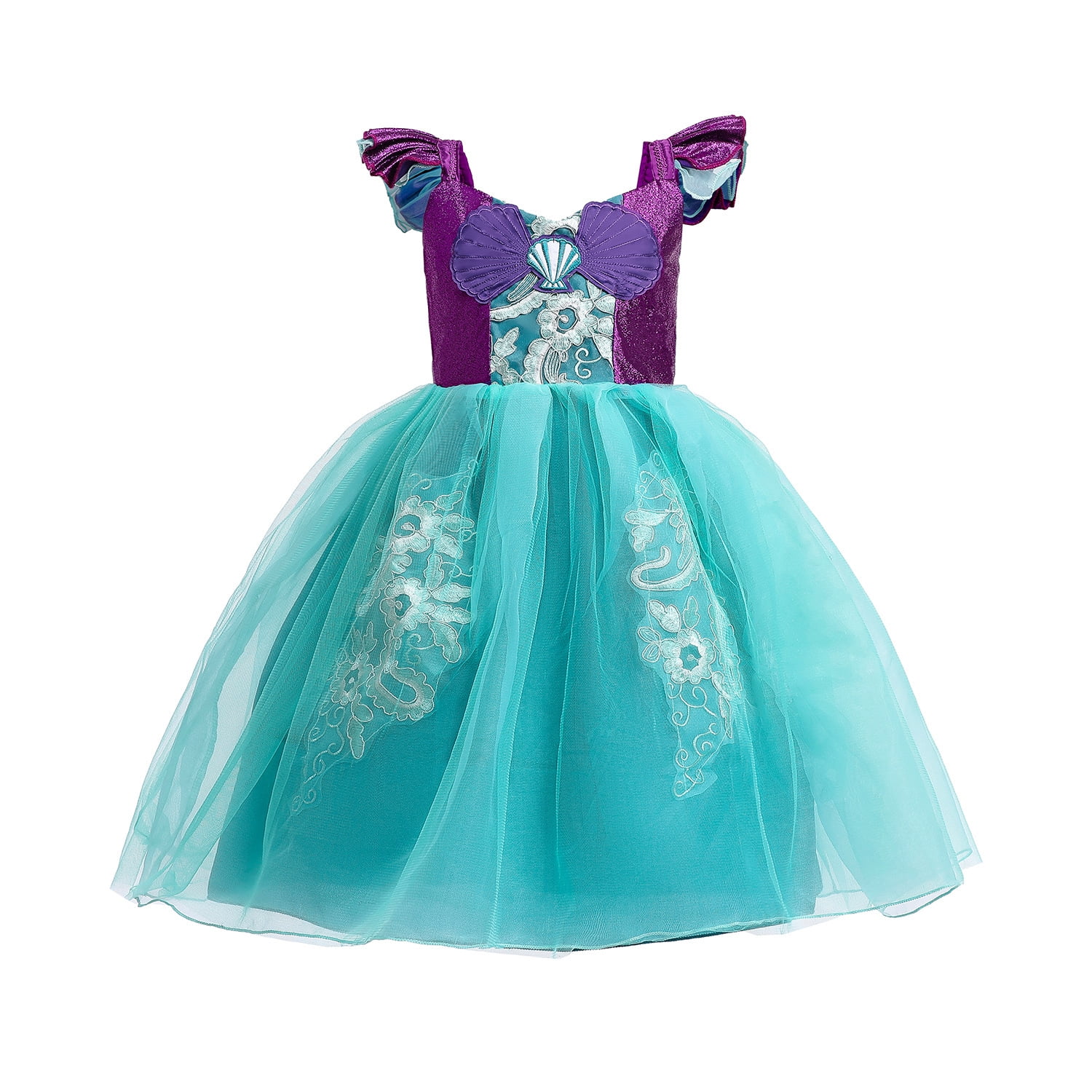 Mermaid Princess Costume Girls Dress Halloween Birthday Outfit Cosplay ...