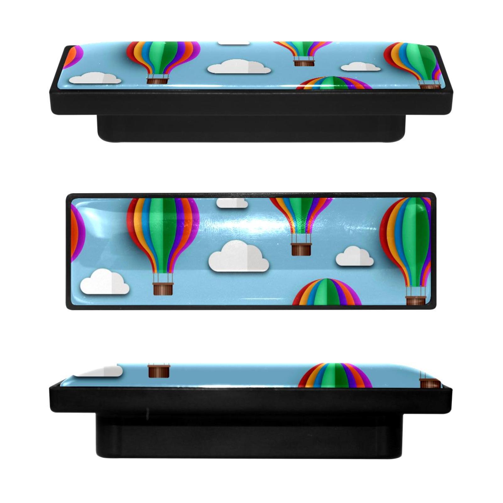 4 Pcs Rectangle Cabinet Handle Cupboard Knob Drawer Pulls Handle Hot Air Balloon Drawer Knobs ...