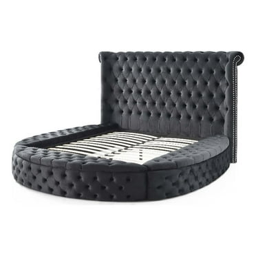 Elizabeth Upholstered Round Storage Bed, Pink - King Size - Walmart.com