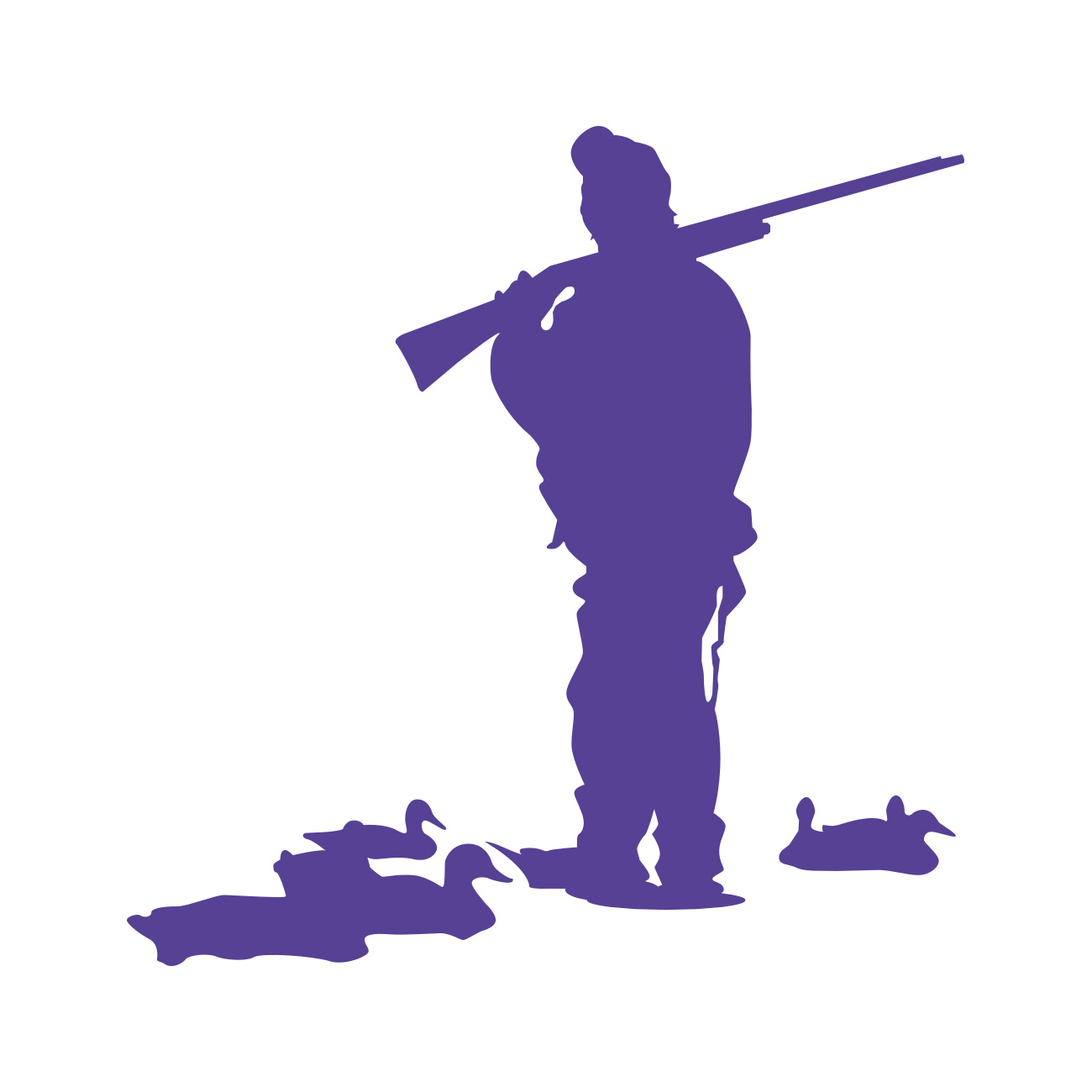 Duck Hunting Scene Sticker Decal Die Cut - Self Adhesive Vinyl ...