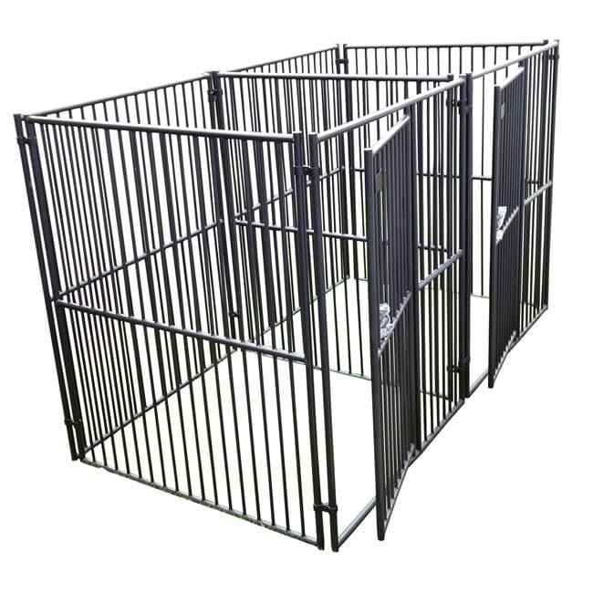 Lucky Dog European Style 2 Run Modular Kennel with Common Wall ...