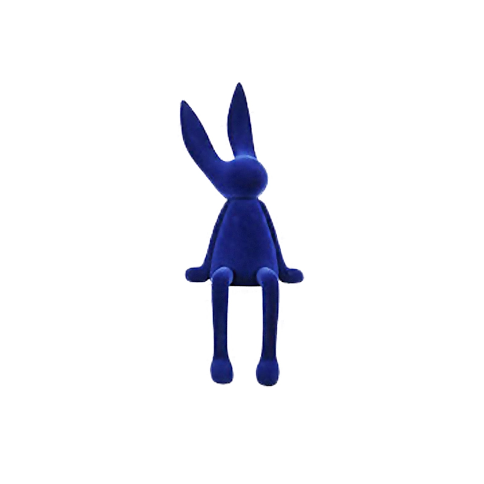 Flocking Sitting Rabbit Statue Rabbit Resin Statue Garden Sculpture ...