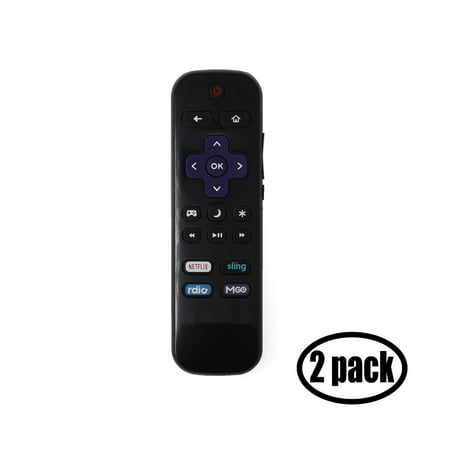 2 Pack Replacement Insignia NS-RCRUS-16 Roku TV Remote Control for ...