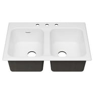 Kohler Delafield Top Mount Kitchen Sink, 33 In. X 22 In., White ...
