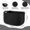 70L Large Blanket Basket Black 21.6"x16.9"x11.8" Storage for Living ...