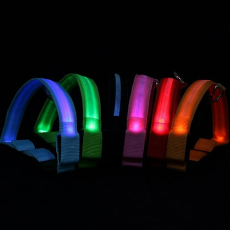 Fluorescent Collars Pet Supplies LED Light Dog Collar Pet Night Safety ...