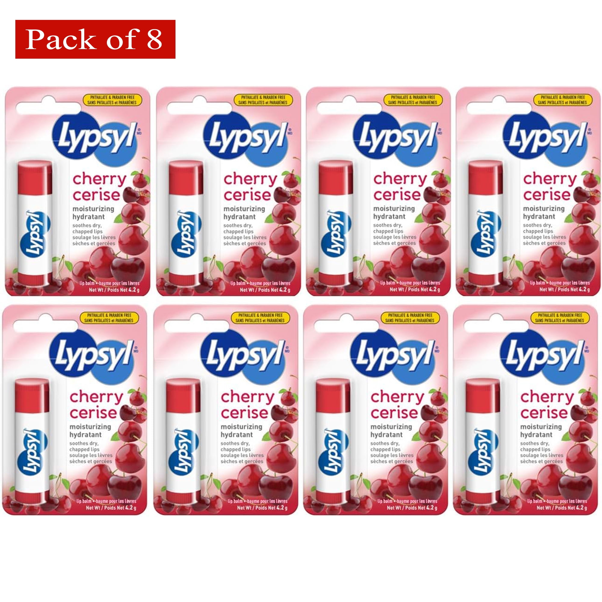 Click here for Lypsyl Cherry Lip Balm  4.2g Stick (Pack Of 8) - P... prices