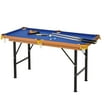 RACK Crux 55 in Folding Billiard/Pool Table (Green 3-in-1 Multi Game ...