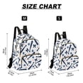 Baseball Bow Star Pattern Fashion Backpack Quilted Lightweight Women ...