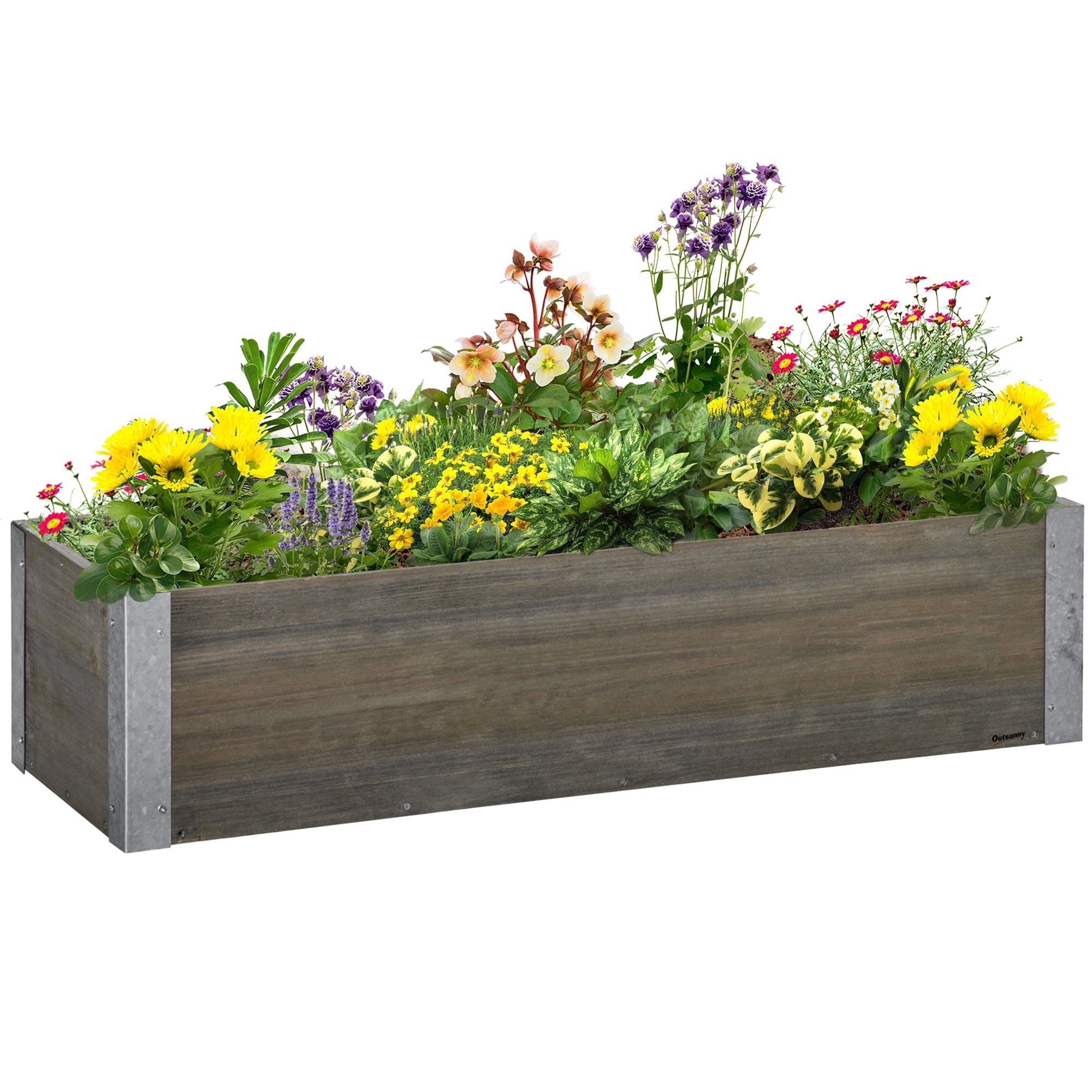 Click here for Outsunny 38 X 12 Raised Garden Bed  Elevated Woode... prices