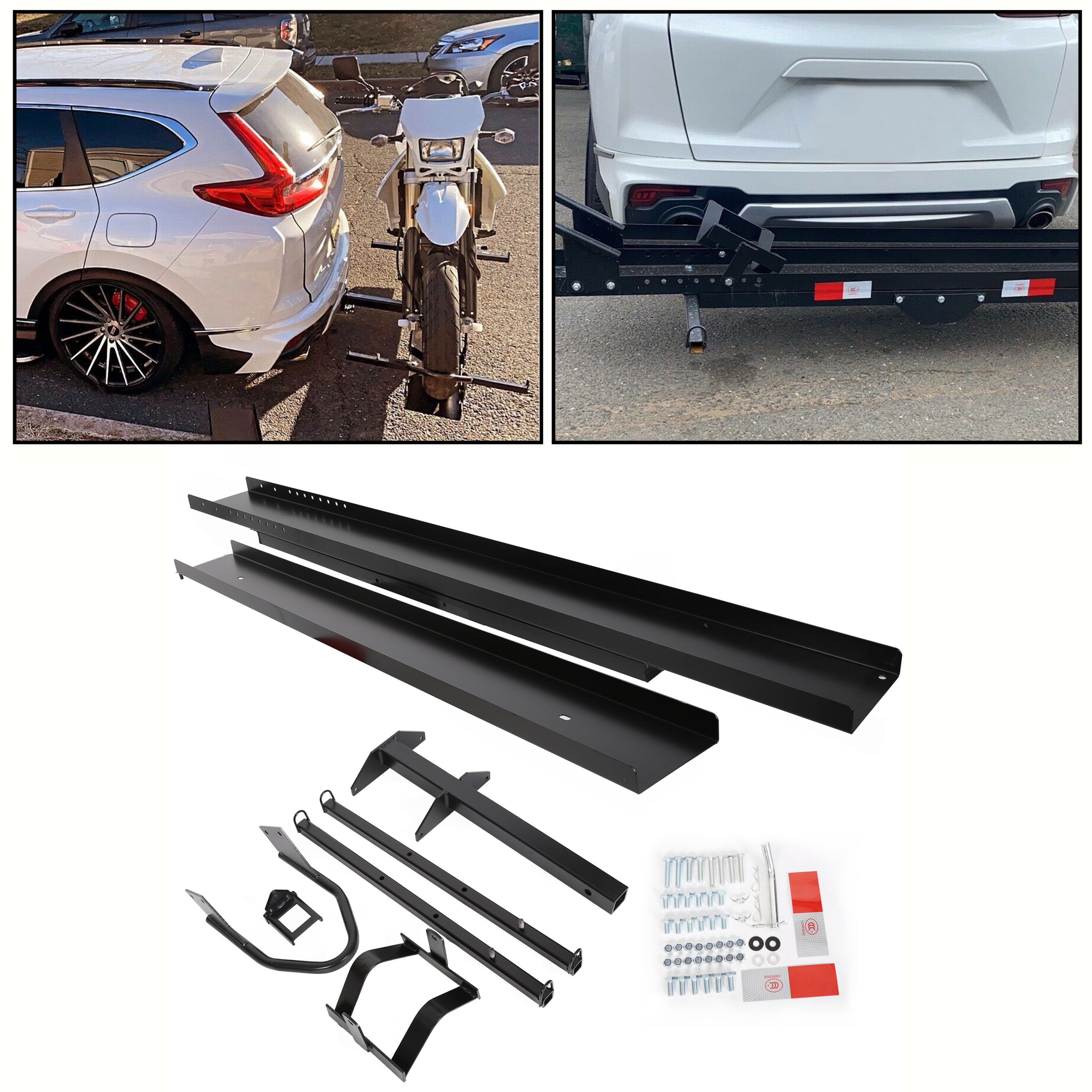 Kojem 79" Motorcycle Carrier Dirt Bike Rack 600 lbs Capacity Black ...