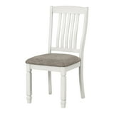 Furniture of America Lloya Solid Wood Indoor Side Chairs, Rustic White ...