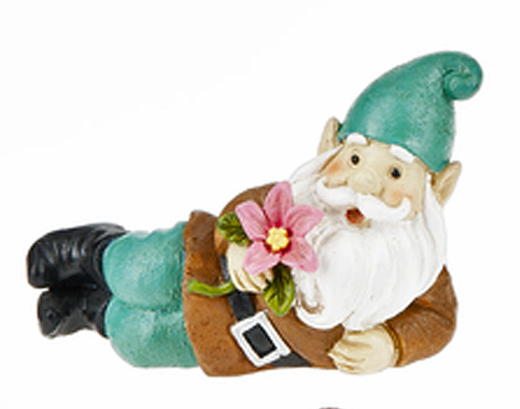 Fairytale Collection Brown Shirt Side Laying Gnome Figure - By Ganz ...