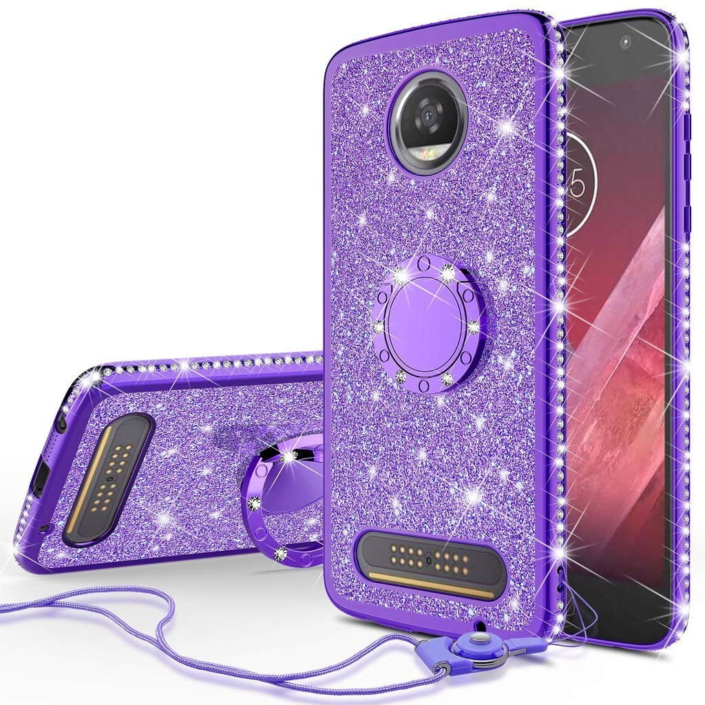 Soga Diamond Bling Glitter Cute Phone Case With Kickstand Compatible