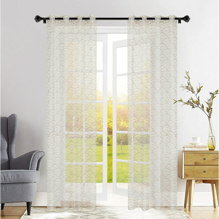 Deco Window Decorative Set Extendable 48 84 Inch Black Curtain Rod with Urn Finials Walmart