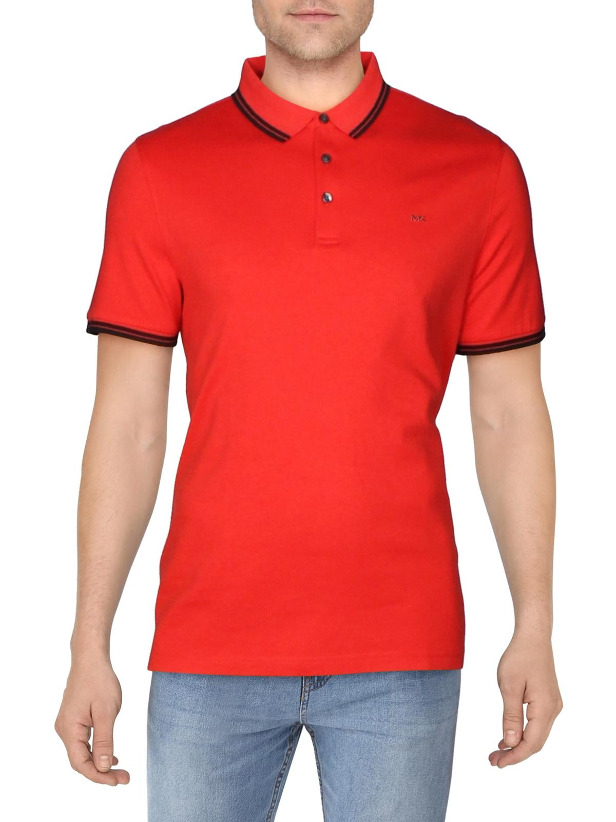 Michael Kors Mens Greenwich Monogram Short Sleeves Polo Shirt - Walmart.com