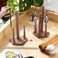 2 Bags 2 Styles Wood Baseball Ring Display Stands Ring Tower Holder ...