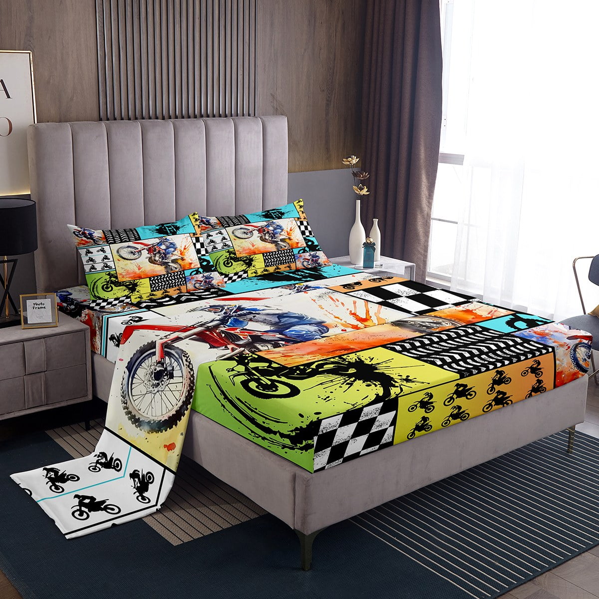 Click here for Yst Dirt Bike Sheet Set Twin Size With 1 Flat Shee... prices