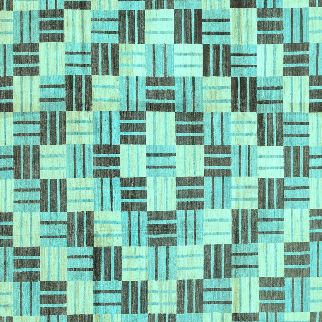 Ahgly Company Indoor Square Checkered Light Blue Modern Area Rugs, 4 ...