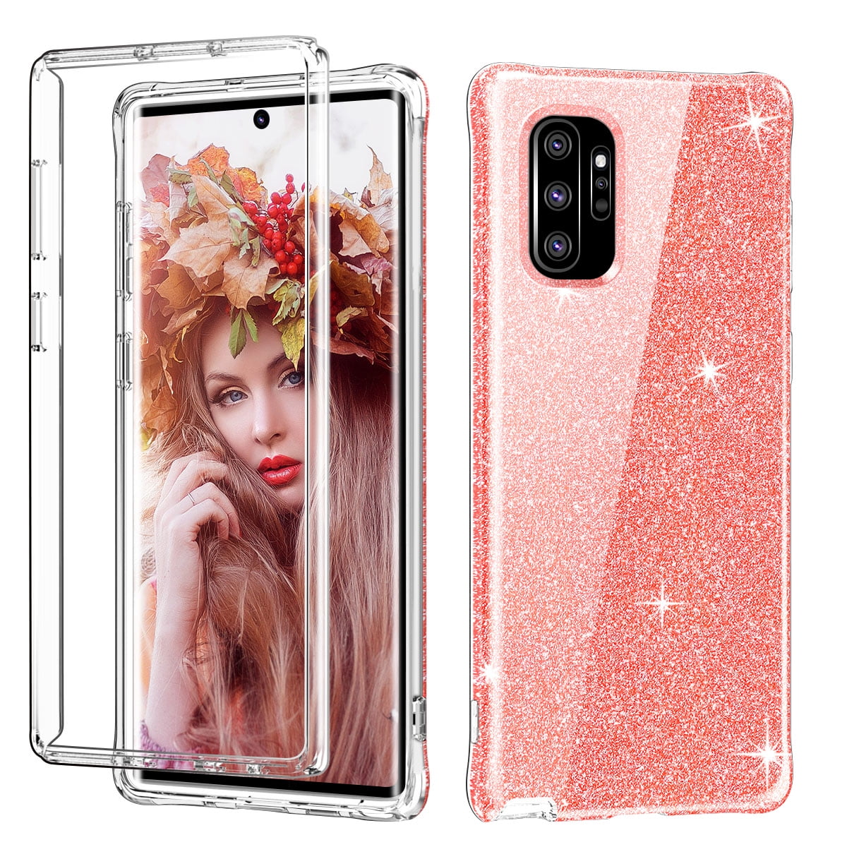 Case for Galaxy Note 10 Plus, 360 Full Body Coverage Hard PC+Soft ...