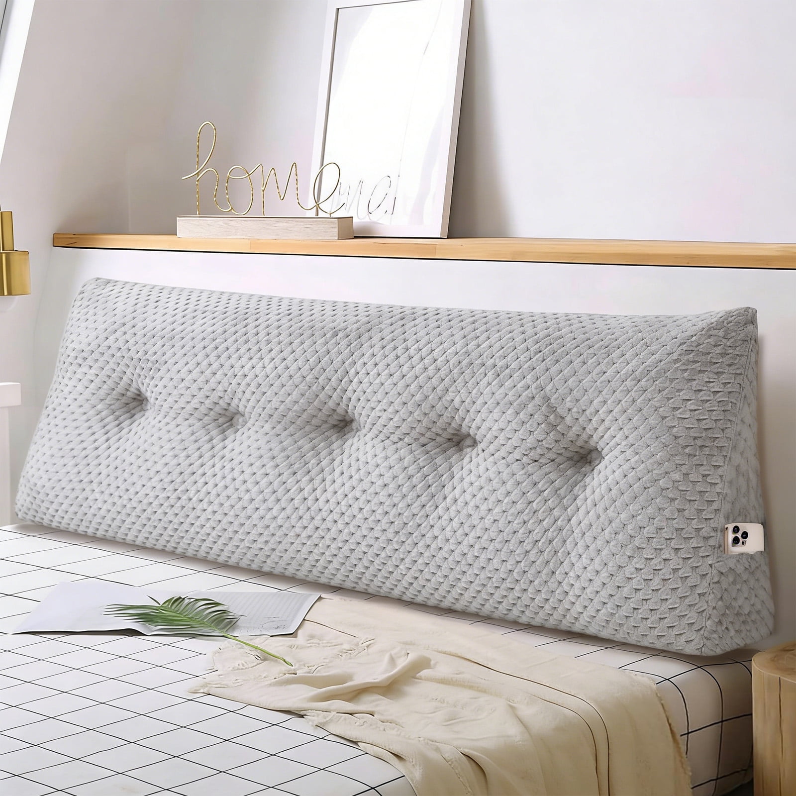 Click here for Susuzi Velvet Soft Triangular Wedge Headboard Pill... prices