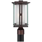 Franklin Iron Works Fallbrook Modern Industrial Post Light Bronze 15 3/ ...