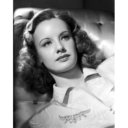 Martha Holliday on a Printed Top with Brooch Portrait Photo Print (8 x ...