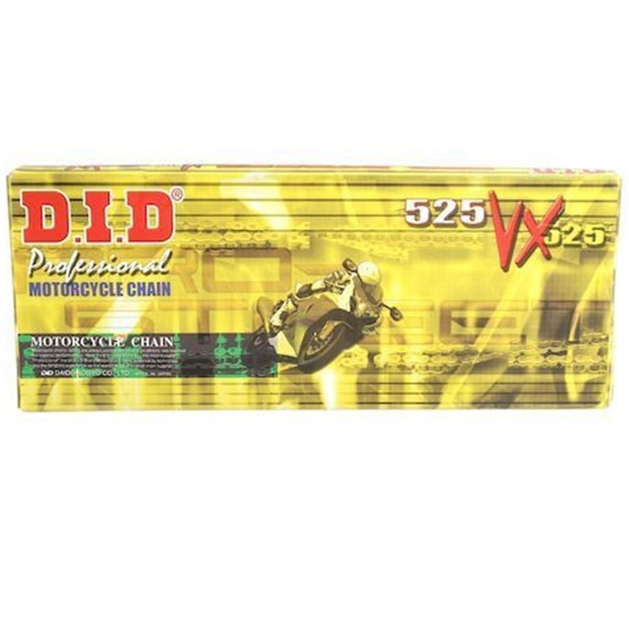 DID 525VX Pro-Street X-Ring VX Series Chain 130 Links Gold/Black for ...