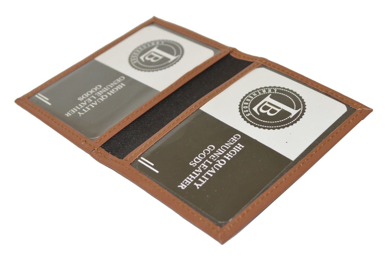 Triple ID Window Mini Wallet Bifold Driver License Slim Leather Credit ...